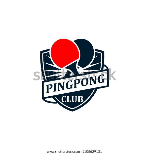 Table Tennis badges emblems logos with simple text designs. Sport ...