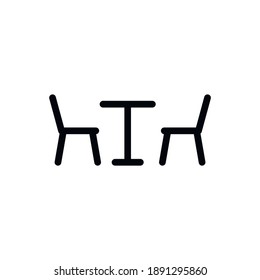 Table Two Chairs Icon Table Two Stock Vector (Royalty Free) 1891295860 ...