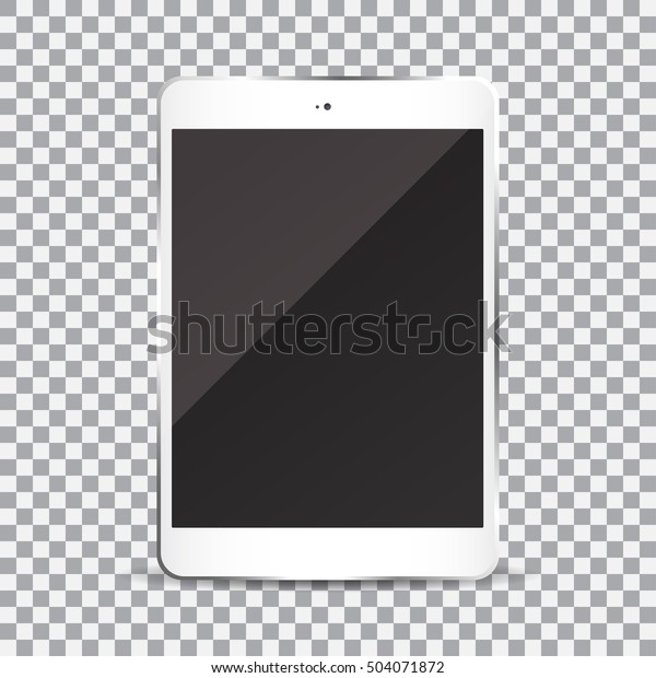 Tablet Blank Screen On Transparent Background Stock Vector (Royalty ...