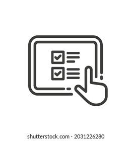Tablet Checklist Icon Mobile Device Check Stock Vector (Royalty Free ...