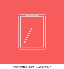 Tablet Icon Color Background Stock Vector (Royalty Free) 1222679377 ...