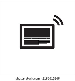 Tablet Icon Display Symbol Vector Illustration Stock Vector (Royalty ...