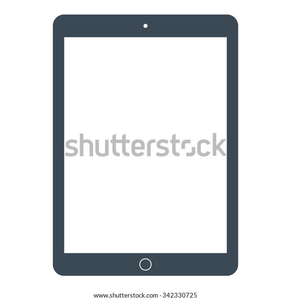 Tablet Icon Ipad Style On White Stock Vector (Royalty Free) 342330725