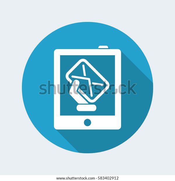 Tablet Message Icon Stock Vector (Royalty Free) 583402912 | Shutterstock