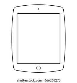 Outline Tablet Vector Eps10 Tablet Outline Stock Vector (Royalty Free ...