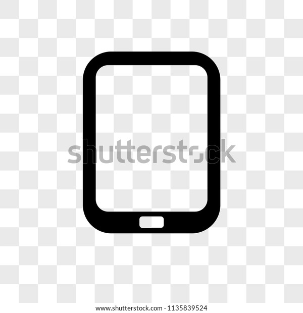 Tablet Vector Icon On Transparent Background Stock Vector (Royalty Free ...