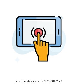 Shutdown Button Tablet Stock Vector (Royalty Free) 172580393