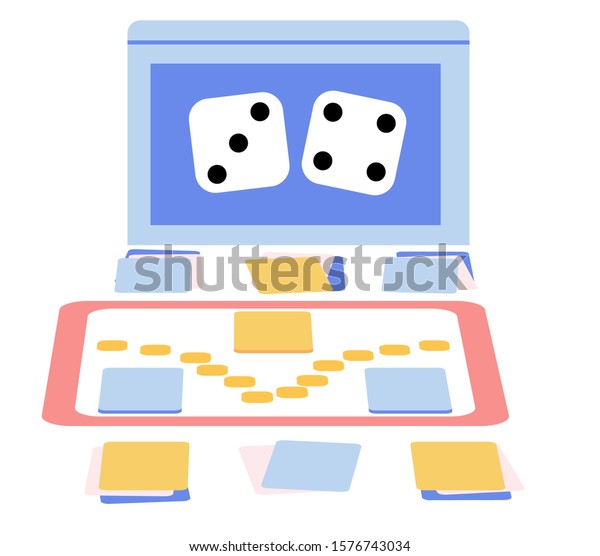 Tabletop Game Cards Dice Board Stock Vector (Royalty Free) 1576743034 ...