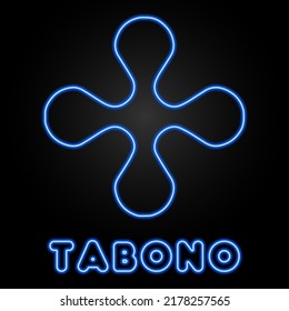 Tabono Neon Sign Modern Glowing Banner Stock Vector (Royalty Free ...