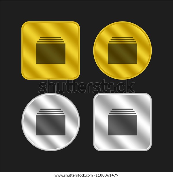 Tabs Gold Silver Metallic Coin Logo Stock Vector (Royalty Free ...