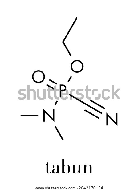 Tabun Nerve Agent Molecule Chemical Weapon Stock Vector (Royalty Free ...