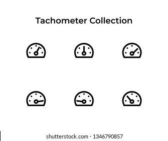 Tachometer Icon Collection Stock Vector (Royalty Free) 1346790857 ...