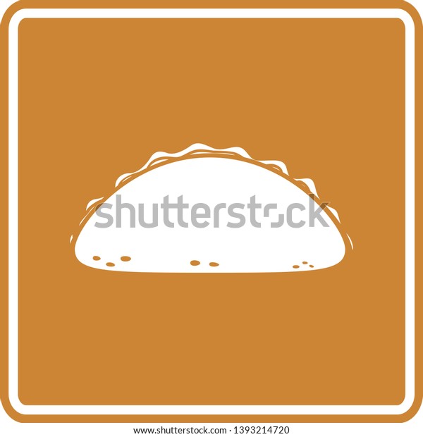 Taco Side View Sign Stock Vector (Royalty Free) 1393214720 | Shutterstock