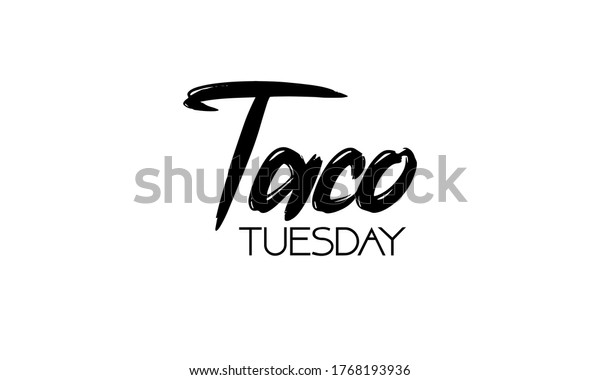 Taco Tuesday Vector Illustration Promotion Sign Stock Vector (Royalty ...