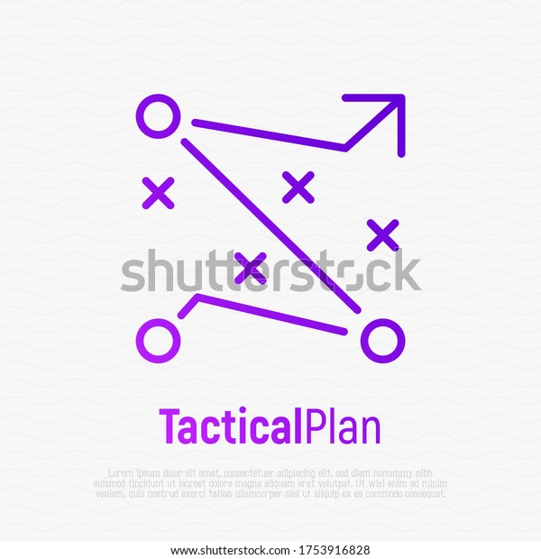 Tactical Planning Icon Business Management Development Stock Vector ...