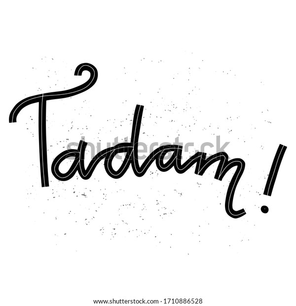 Tadam Hand Drawn Calligraphy Brush Pen Stock Vector (Royalty Free ...