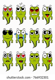 Tadpoles Emoticon Face Stock Vector (Royalty Free) 766932301 | Shutterstock