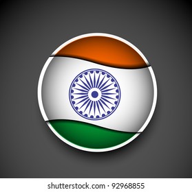 Tag India Flag Design Vector Illustration Stock Vector (Royalty Free ...