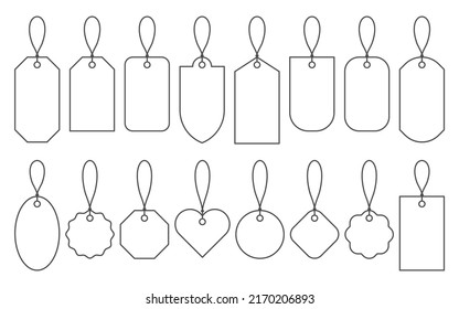 Tag Label Blank Form Template Sale Stock Vector (Royalty Free ...