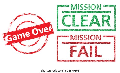 Tag Mission Clear Mission Fail 스톡 벡터(로열티 프리) 504870895 | Shutterstock