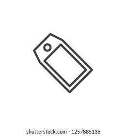 Tag Outline Icon Linear Style Sign Stock Vector (Royalty Free ...
