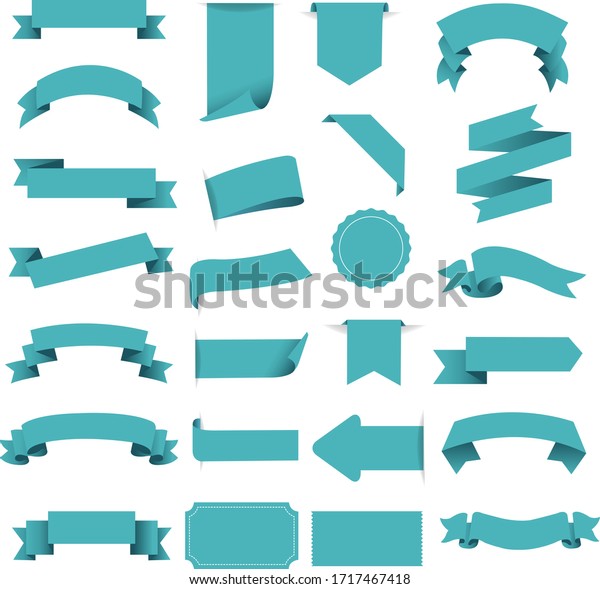 Tag Ribbon Isolated White Background Gradient Stock Vector (Royalty ...