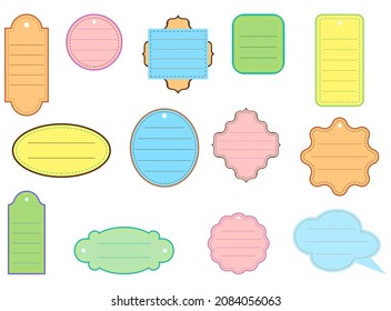 Tags Copy Space Text Set Isolated Stock Vector (Royalty Free ...