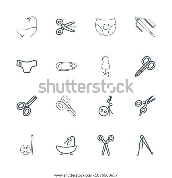 Tailor Icon Collection 16 Tailor Outline Stock Vector (Royalty Free ...