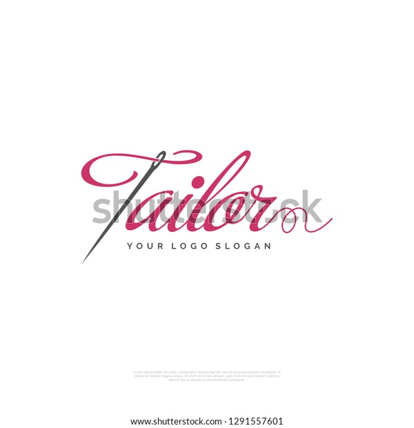 Tailor Logo Design Template Creative Sign Stock Vector (Royalty Free ...