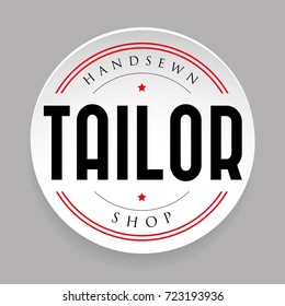 Tailor Vintage Sign Sticker Vector Stock Vector (Royalty Free ...