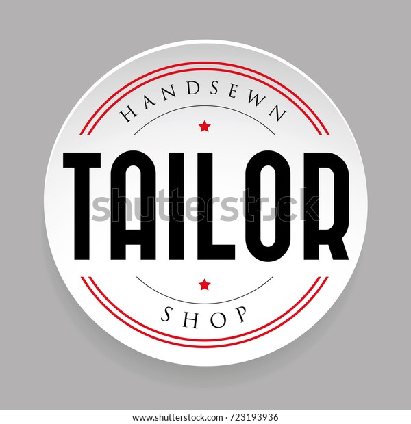 Tailor Vintage Sign Sticker Vector Stock Vector (Royalty Free ...