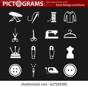 Tailoring Vector Icons User Interface Design Stock Vector (Royalty Free ...