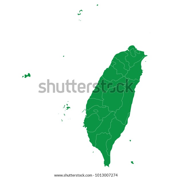 Taiwan Map Isolated On Transparent Background Stock Vector (Royalty ...
