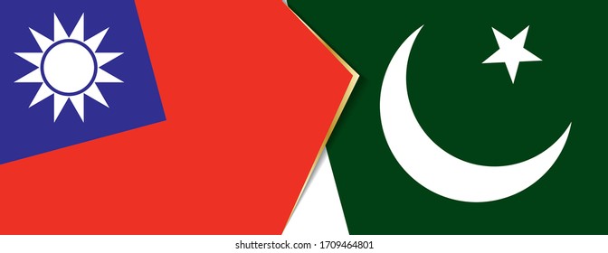 Taiwan Pakistan Flags Two Vector Flags Stock Vector (Royalty Free ...