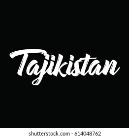 Tajikistan Text Design Vector Calligraphy Typography Stock Vector ...