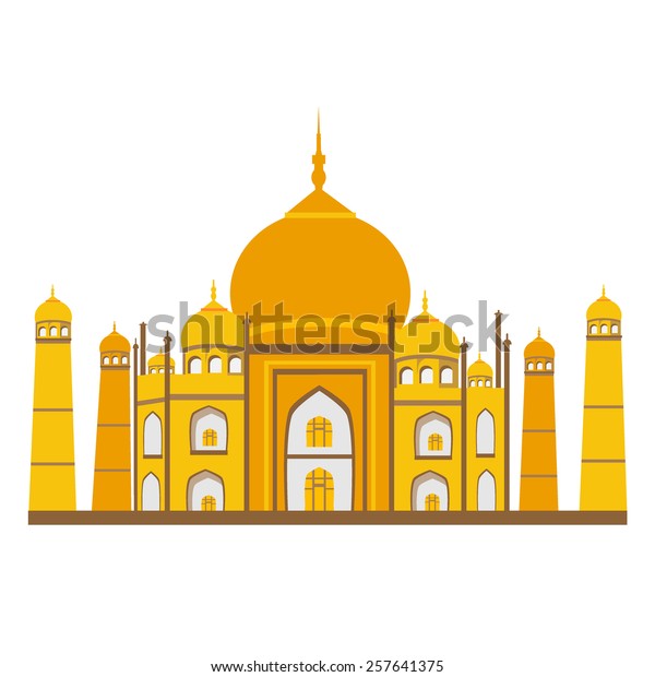Tajmahal Temple Design Vector Stock Vector (Royalty Free) 257641375 ...