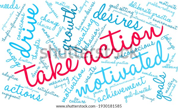 Take Action Word Cloud On White Stock Vector (Royalty Free) 1930181585 ...