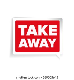 Take Away Label Vector Red Stock Vector (Royalty Free) 369305645 ...