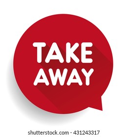Take Away Sticker Vector Stock Vector (Royalty Free) 431243317