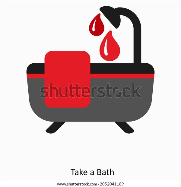 Take Bath Shower Icon Concept Stock Vector (Royalty Free) 2052041189 ...