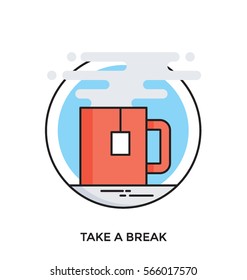 Take Break Vector Icon Stock Vector (Royalty Free) 566017570 | Shutterstock