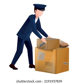 Take Post Parcel Icon Cartoon Vector Stock Vector (Royalty Free ...