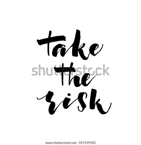 Take Risk Card Poster Hand Drawn Stock Vector (Royalty Free) 347639420 ...