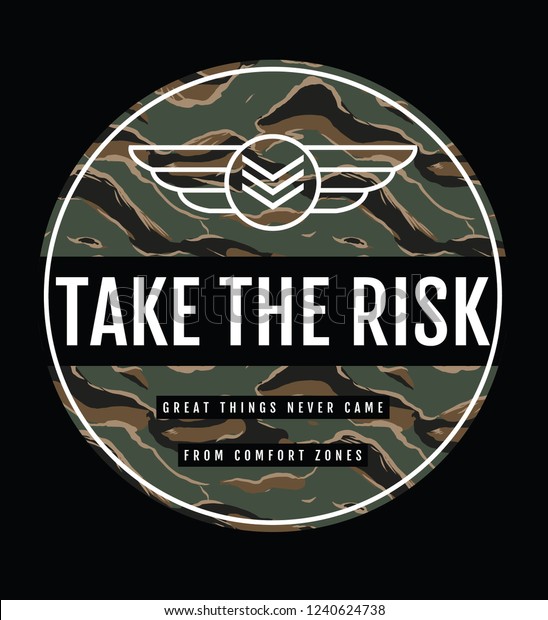 Take Risk Vector Slogan Graphic Tshirt Stock Vector (Royalty Free ...