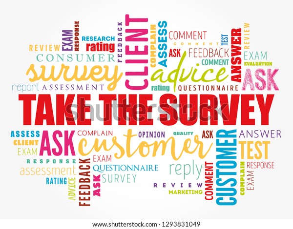 Take Survey Word Cloud Collage Business Stock Vector (Royalty Free ...