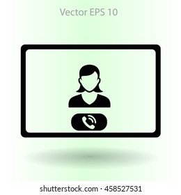 Take Video Call Vector Illustration: vector de stock (libre de regalías ...