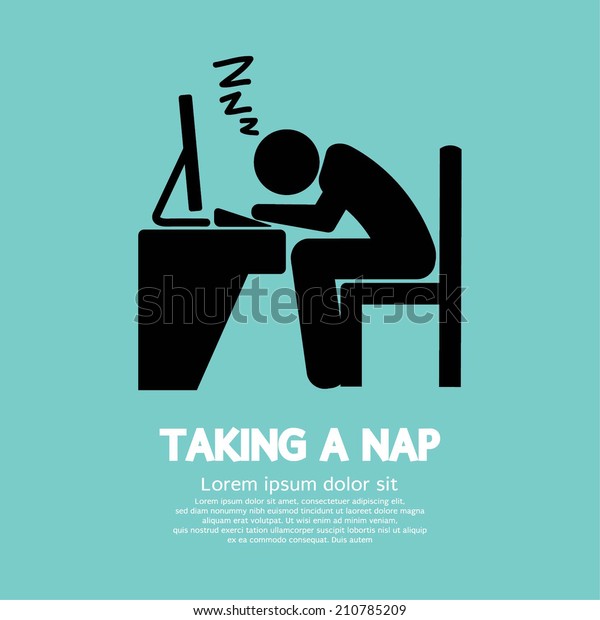 Taking Nap Graphic Symbol Vector Illustration Stock Vector (Royalty ...