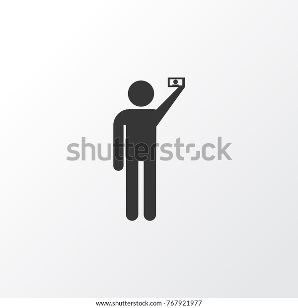 Taking Selfie Icon Symbol Premium Quality Stock Vector (Royalty Free ...