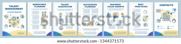 Talent Management Brochure Template Layout Talent Stock Vector (Royalty ...