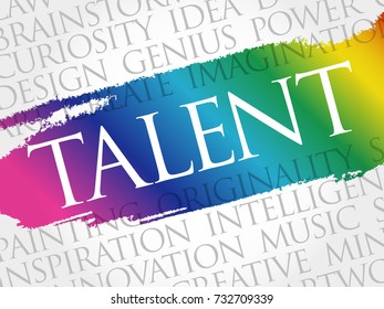 Talent Word Cloud Collage Creative Business Stock Vector Royalty Free
